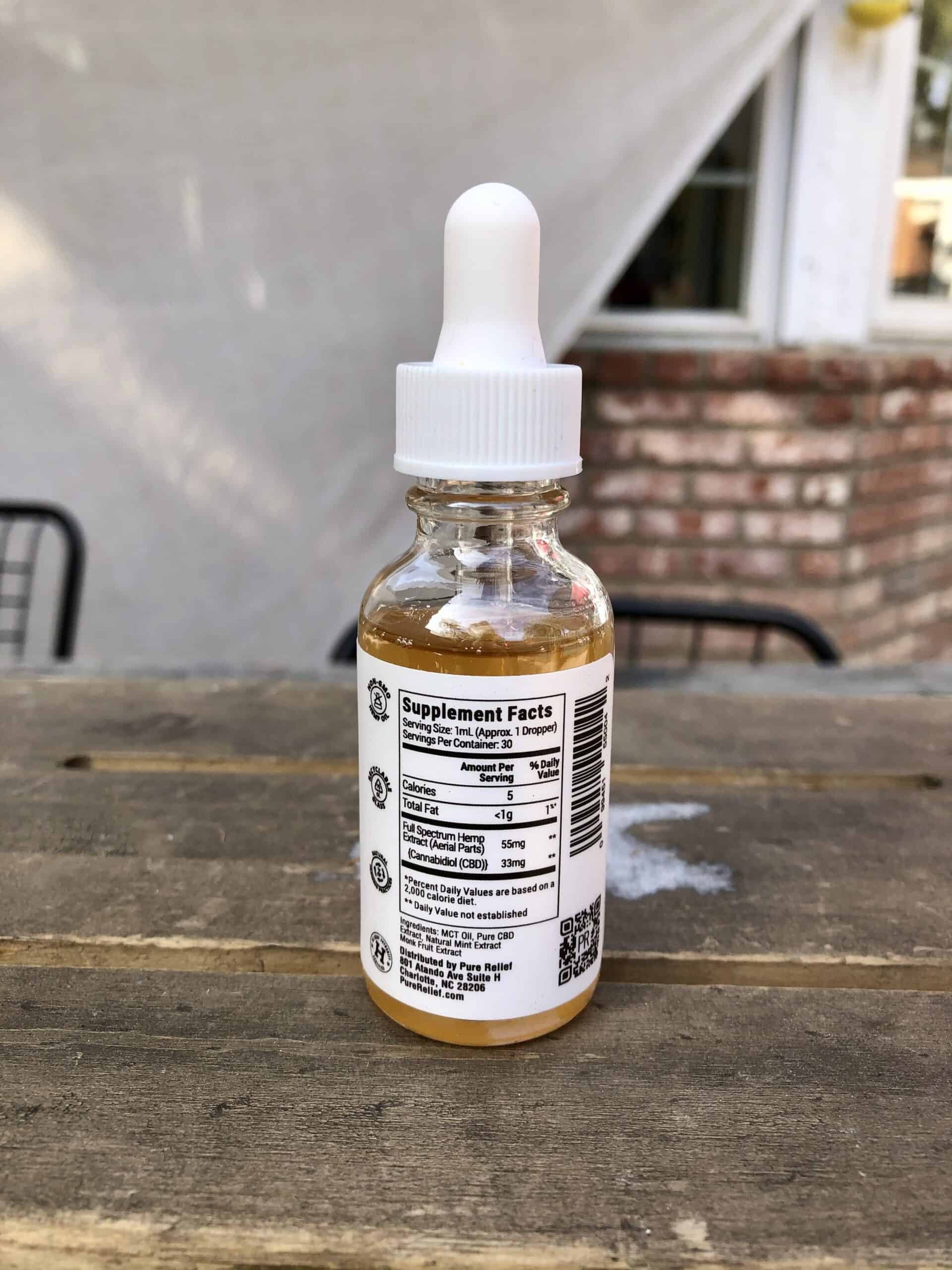 Pure Relief Review: Pure Hemp CBD Oil Mint 1,000 mg - SOC