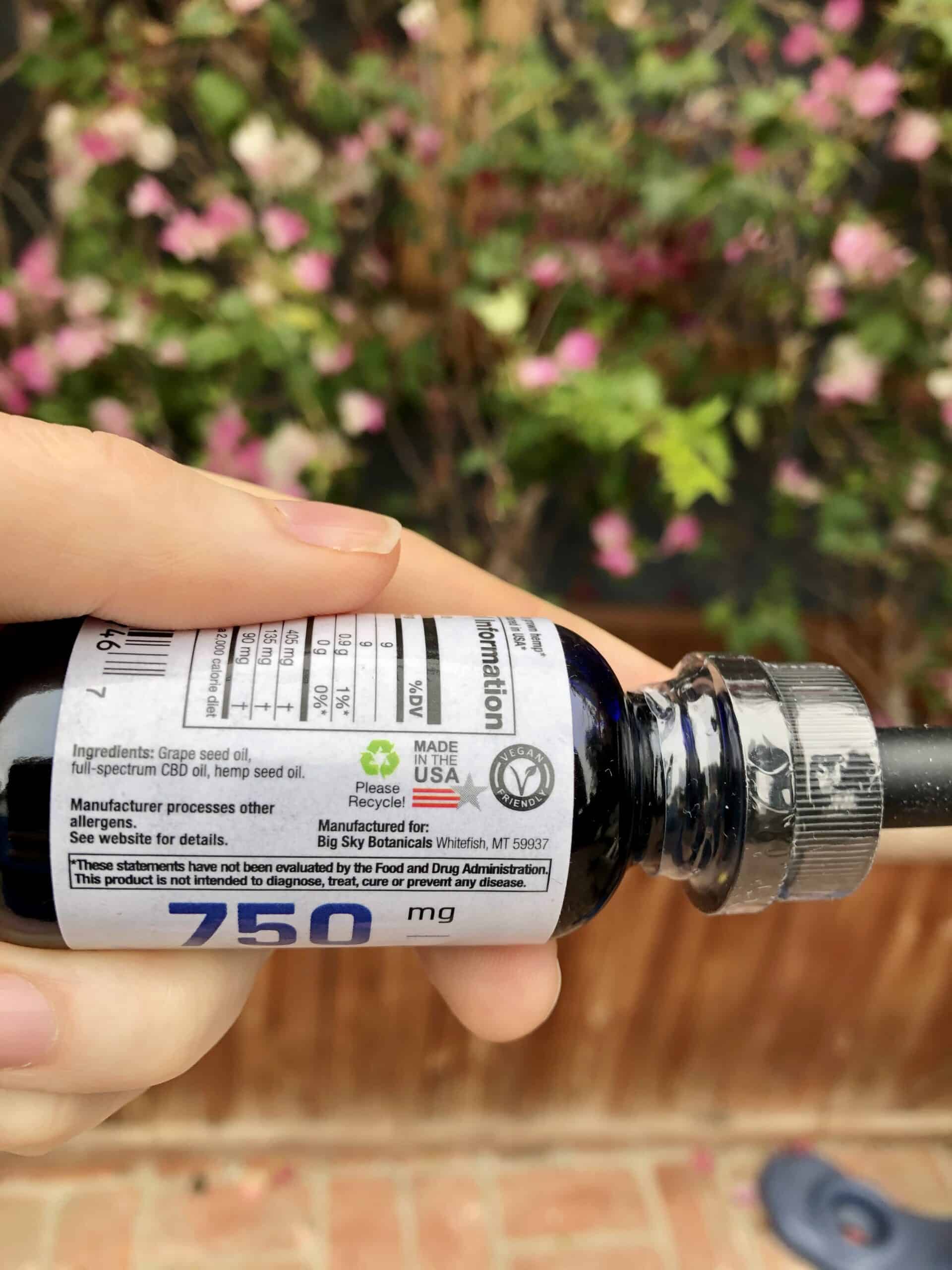 Big Sky Botanicals Full Spectrum 750mg Cbd Tincture Review Soc